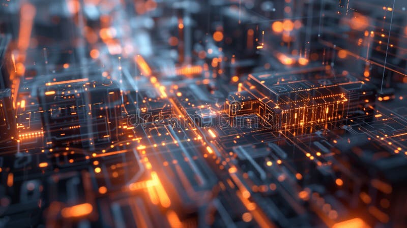 An Abstract Concept of Hi-tech Digital Technology Stock Photo - Image ...