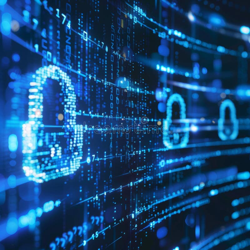 Abstract Concept Highlighting Data Security. Stock Illustration ...