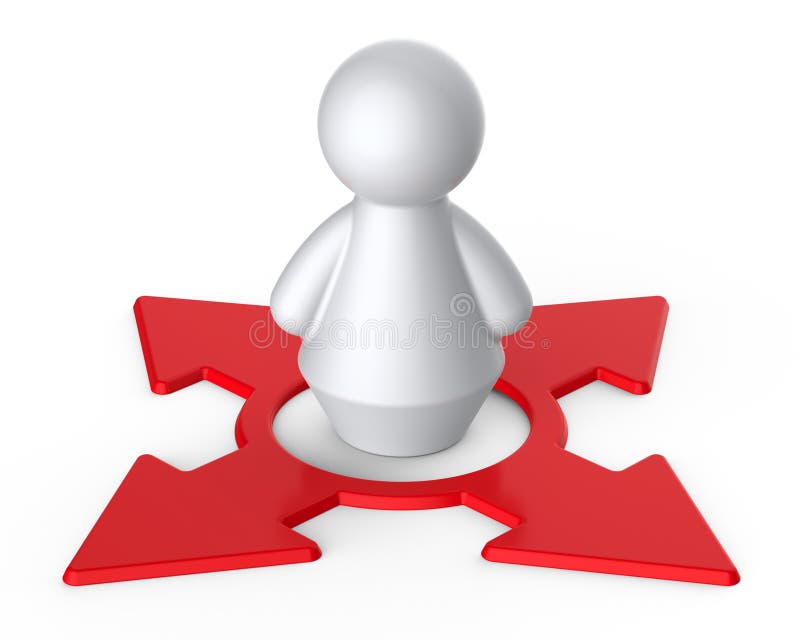 Abstract Concept with Human Figure Stock Illustration - Illustration of ...