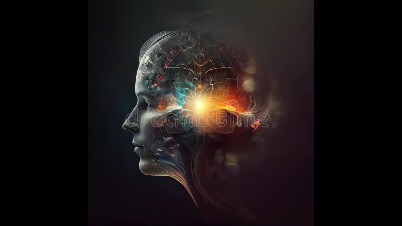 Abstract Concept of Human Mind and Cosmic Creativity Stock Footage ...