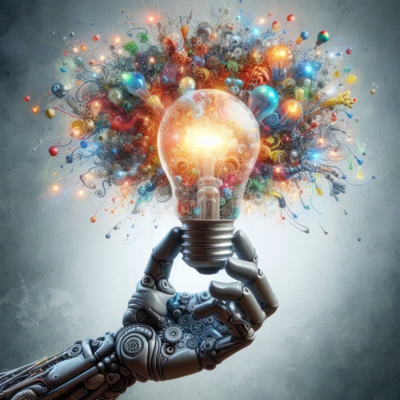 Light Bulb and Business Digital Marketing Innovation Technology Icons ...