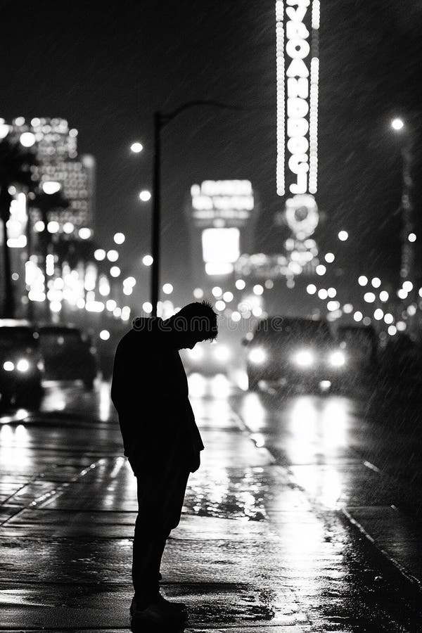 Abstract Concept of Loneliness and Longing Stock Illustration ...