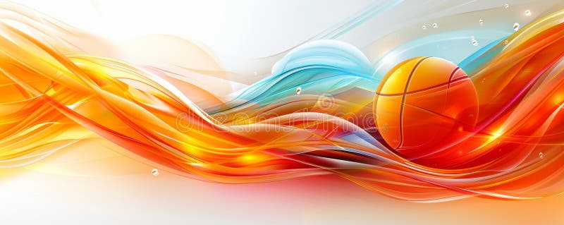 Abstract Concept of Losing with Dynamic Waves and Basketball Elements ...