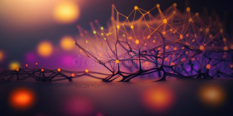 Abstract Concept of Neural Network, Artificial Intelligence and Machine ...