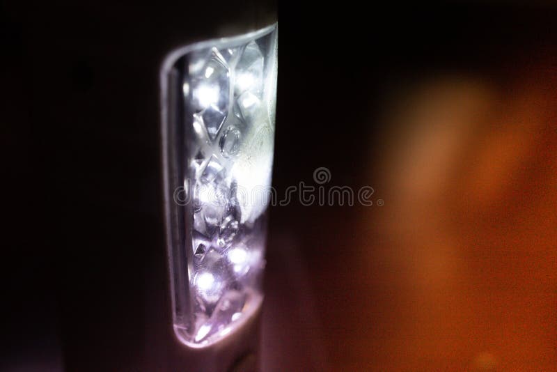 Shiny Effect from LED Light in the Dark Background. Stock Image - Image ...