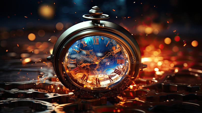 Abstract Concept of the Passage of Time. Stock Illustration ...