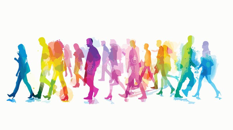 Dynamic Movement of People Abstract Vector Illustration Stock Vector ...