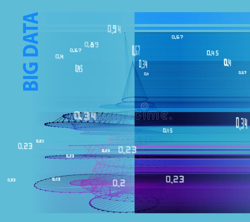 Abstract Concept of Decision Making Analysis. Big Data. Quantum Virtual Cryptography. Business ...