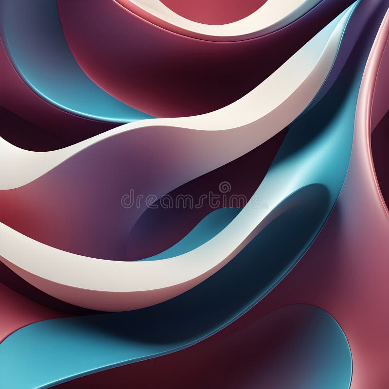 Abstract Concept, Smooth Silky Shapes, 3d Abstract Render. Stock ...