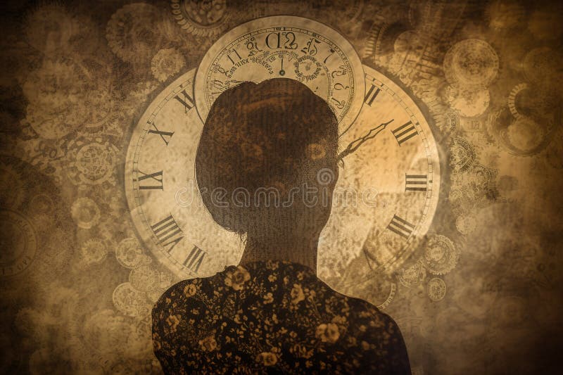 Abstract Concept of Time Passing by. Generative AI Stock Illustration ...