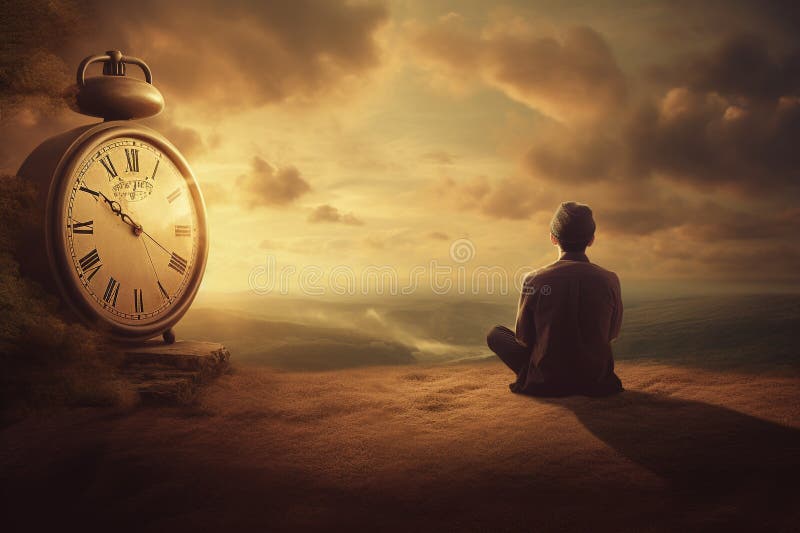 Abstract Concept of Time Passing by. Generative AI Stock Illustration ...