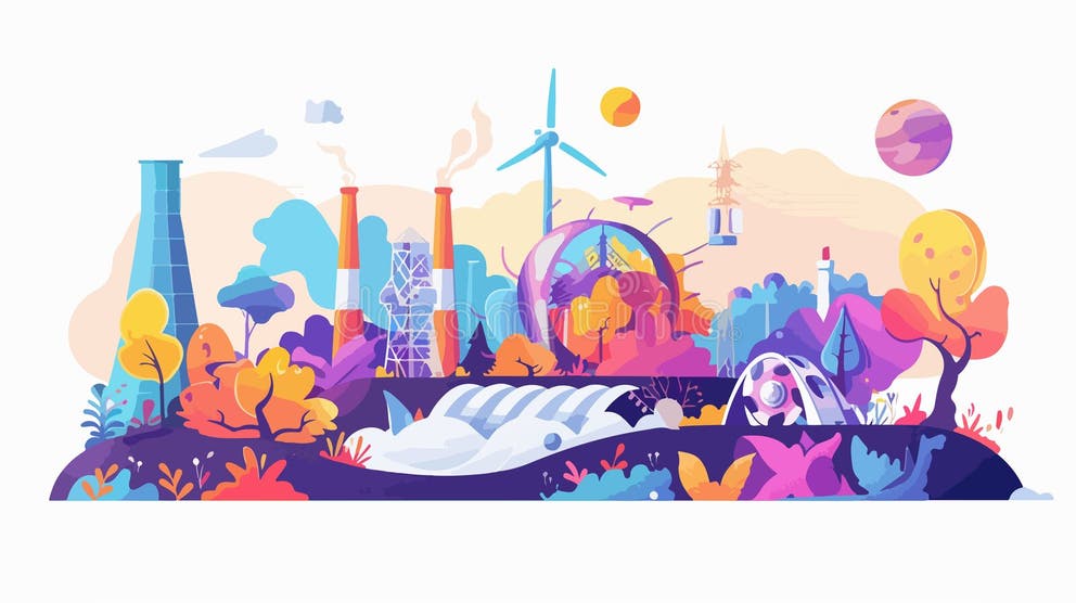 Diverse Energy Sources Abstract Concept Vector Illustration Stock ...