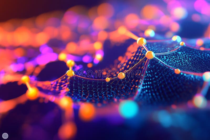 Abstract Conceptual Artwork Representing Data Structure and ...