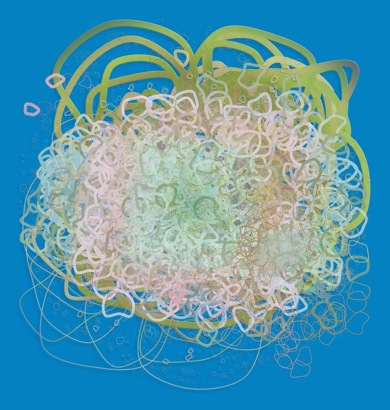 Abstract Conceptual Geometric Blended Messy Shapes Background. Pattern ...