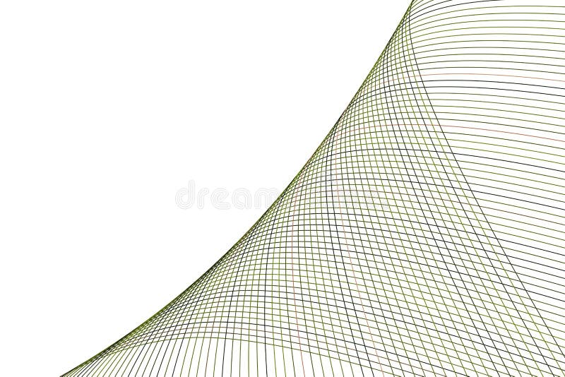 Abstract Conceptual Geometric Line & Curve Pattern. Shape, Illustration ...