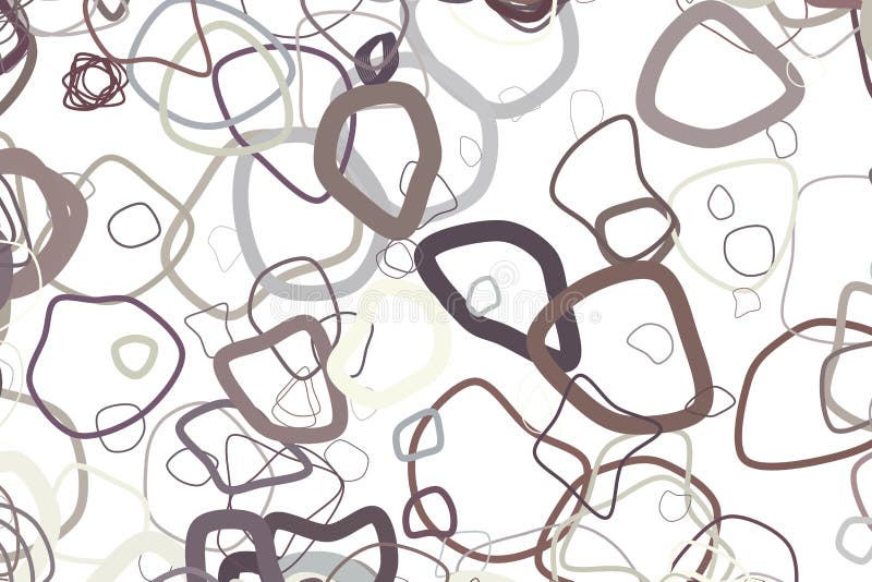 Abstract Conceptual Geometric Random Rounded Shapes Pattern. Graphic ...