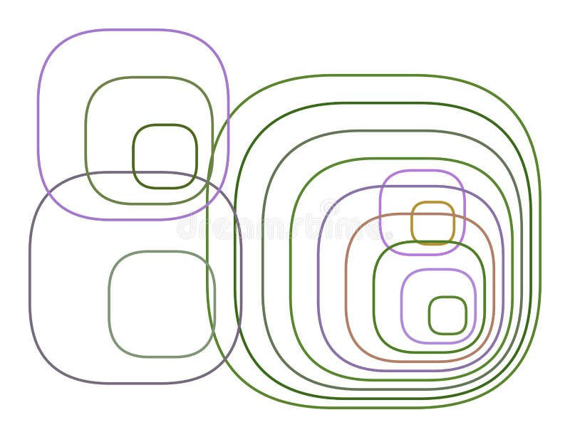 Abstract Conceptual Geometric Rounded Rectangle Pattern. Graphic ...