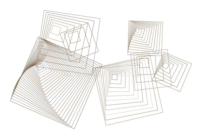 Abstract Conceptual Geometric Square, Rectangle Pattern. Messy, Shape ...