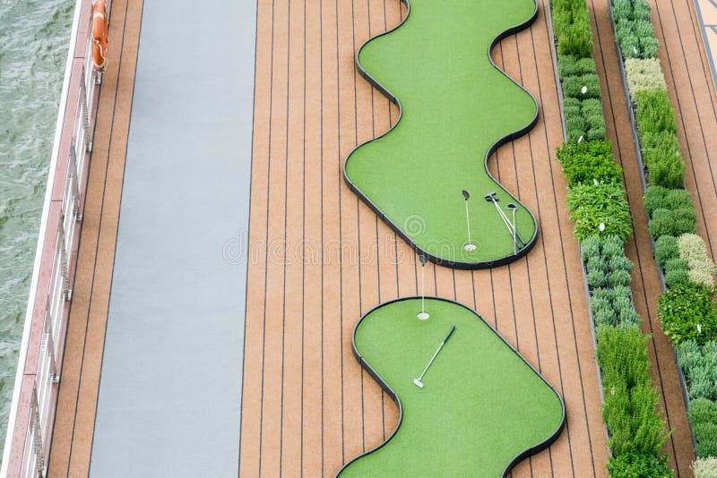 Abstract and Conceptual Image of a Miniature Golf Game on a Cruise Ship ...