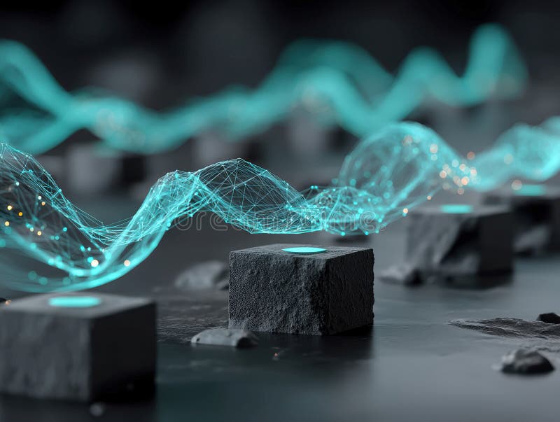 Abstract Conceptual Image Showcasing Digital Technology, Symbolized by ...