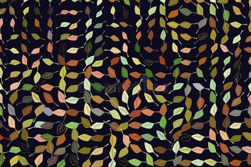 Abstract Conceptual Leaves Drawing Pattern. Illustration, Template ...