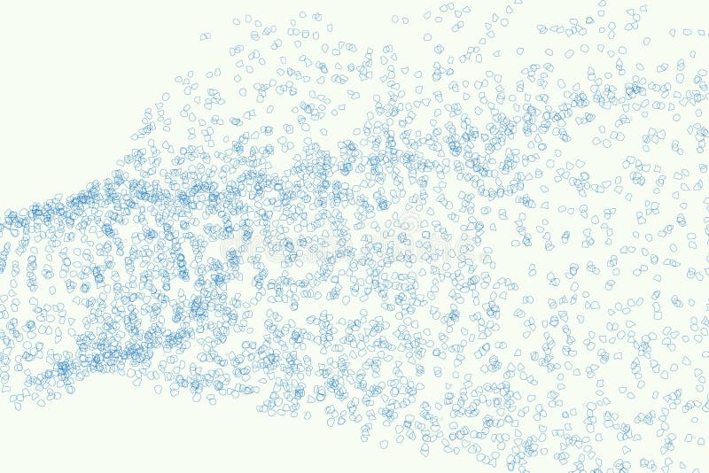 Abstract Conceptual Motion Particle Or Random Pattern Vector Drawing Details And White Stock