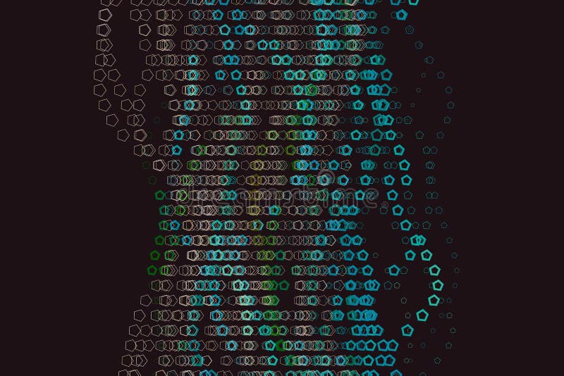 Abstract Conceptual Pentagon Pattern. Digital, Design, Texture & Repeat ...