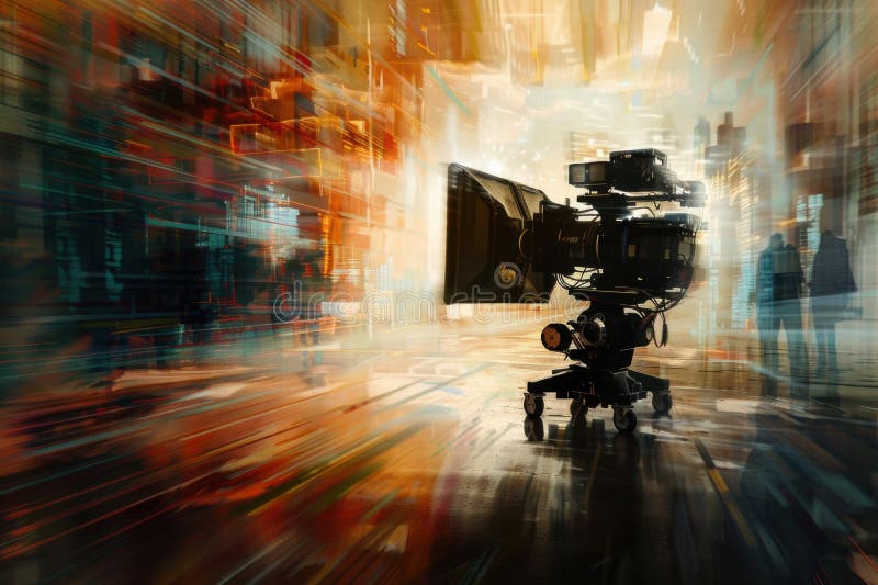 Abstract Conceptual Shot of Film Production, Highlighting Visual ...