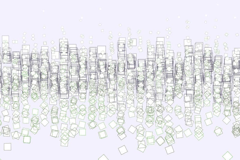 Abstract Conceptual Square Rectangle Pattern Template Drawing