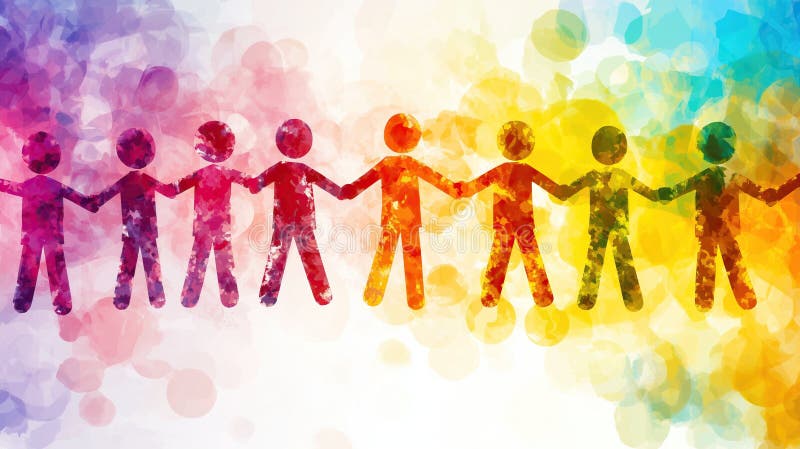 Abstract Conceptual Teamwork Background Stock Image - Image of blue ...