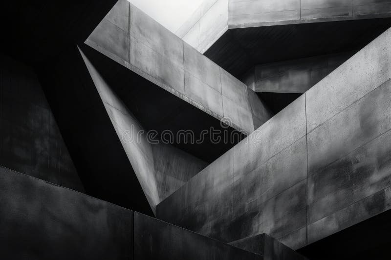 Abstract Concrete Architecture Stock Photo - Image of lines, concrete ...