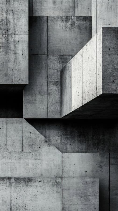 Abstract Concrete Architecture, a Study in Geometric Form and Texture ...