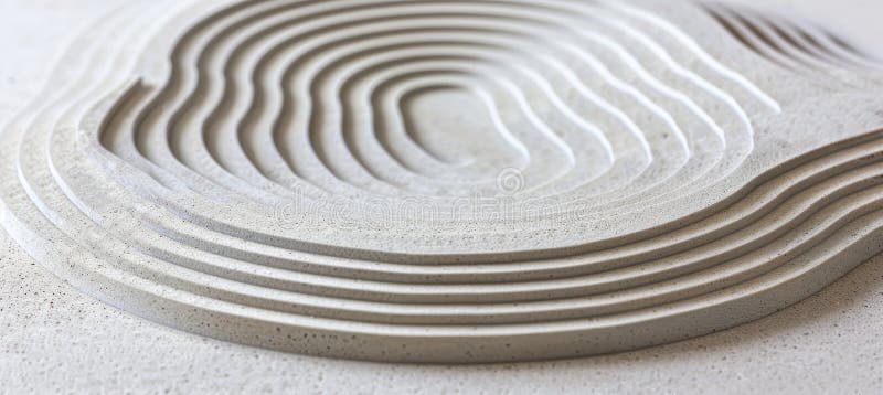 Abstract Concrete Background, Concentric Circular Relief Pattern ...