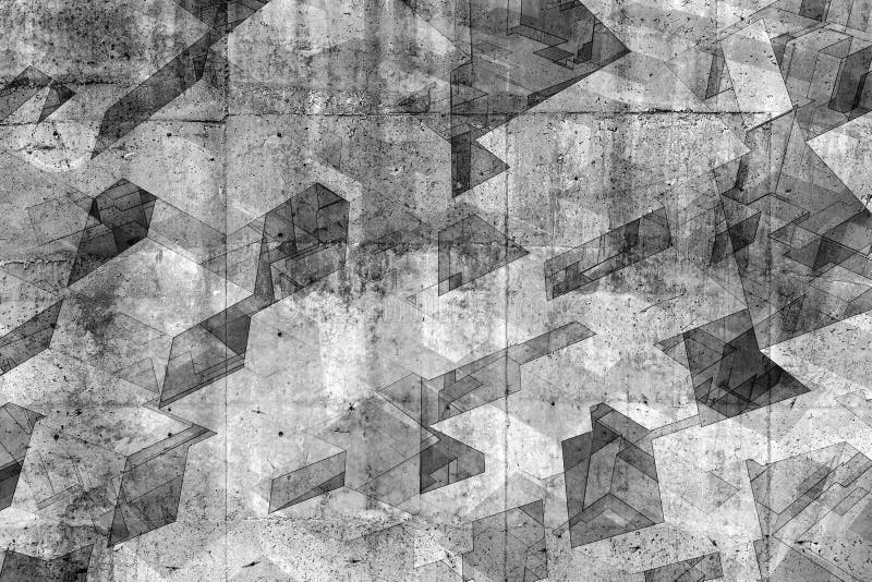 Abstract Concrete Background Pattern, 3d Render Stock Illustration ...