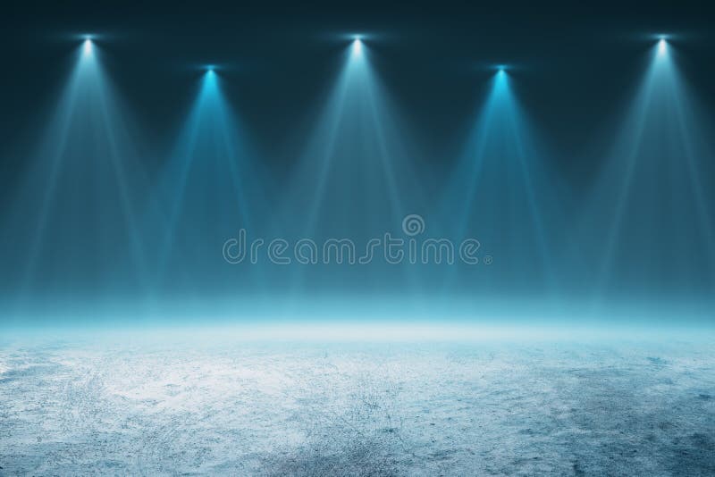 Abstract Concrete Background with Spotlight and Mockup Place on Dark ...