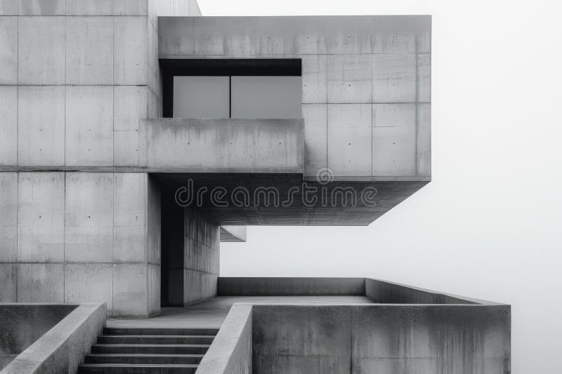 Abstract Concrete Building, Abstract Modern Architecture with Empty ...