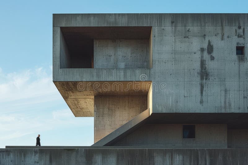 Abstract Concrete Building, Abstract Modern Architecture with Empty ...