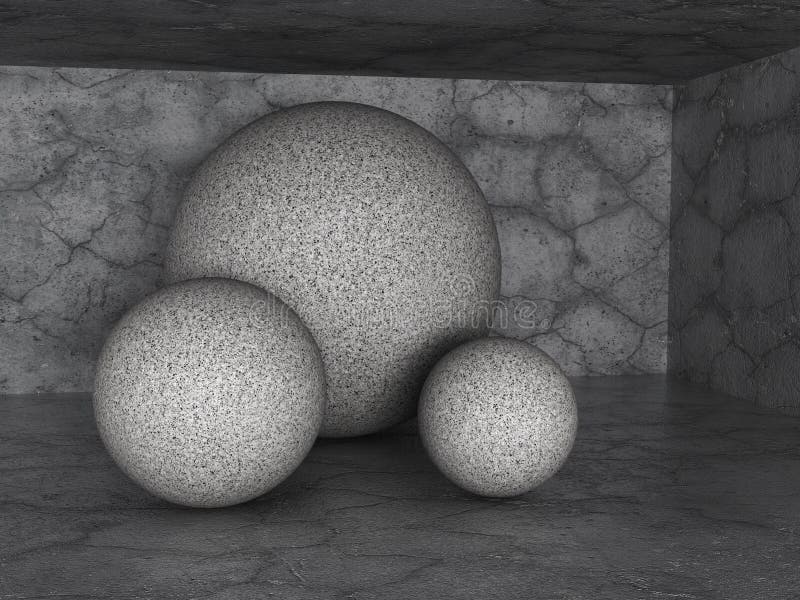 Abstract Concrete Cement Stone Spheres Architecture Background Stock ...