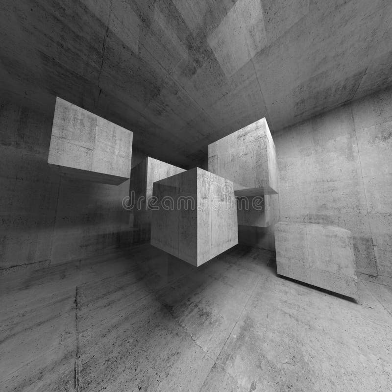 Concrete cube stock image. Image of geometric, perspective - 17619675
