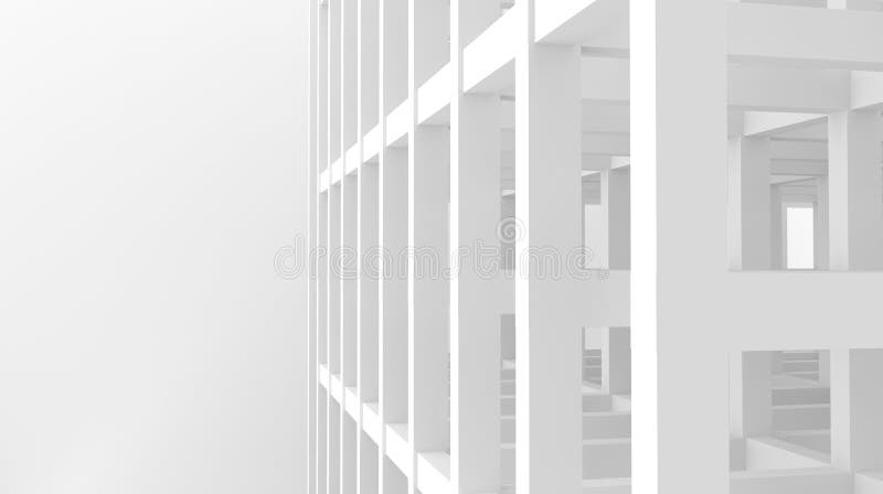 Abstract Concrete Interior with Future Columns Stock Illustration ...
