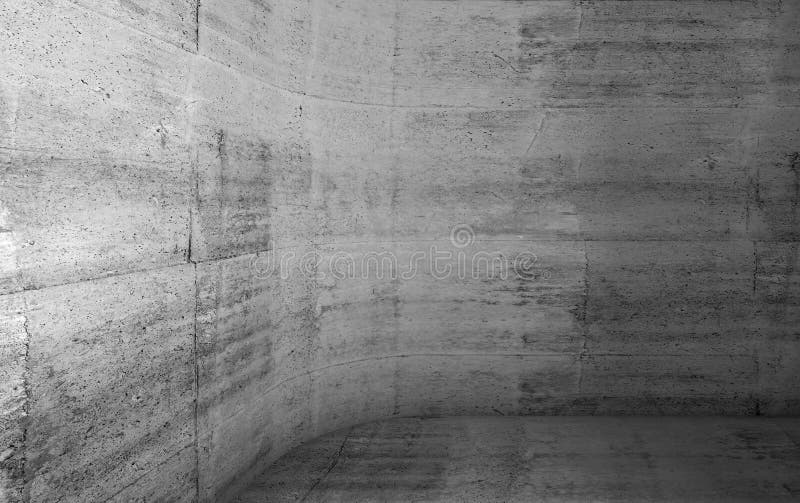 Abstract Concrete Interior with Rounded Corner 3d Stock Illustration ...
