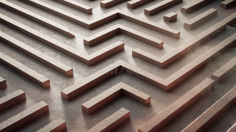 Abstract Concrete Maze Pattern Representing Problem Solving and ...
