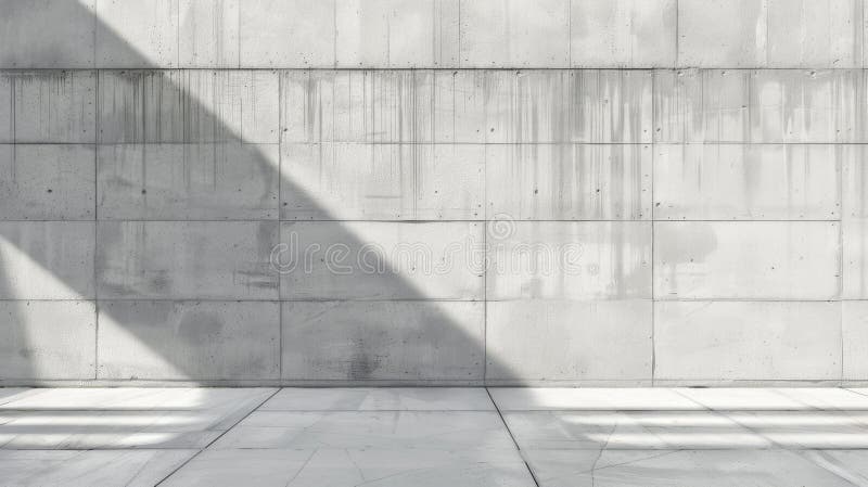 Abstract Concrete Space Background, Modern White Wall and Floor of ...