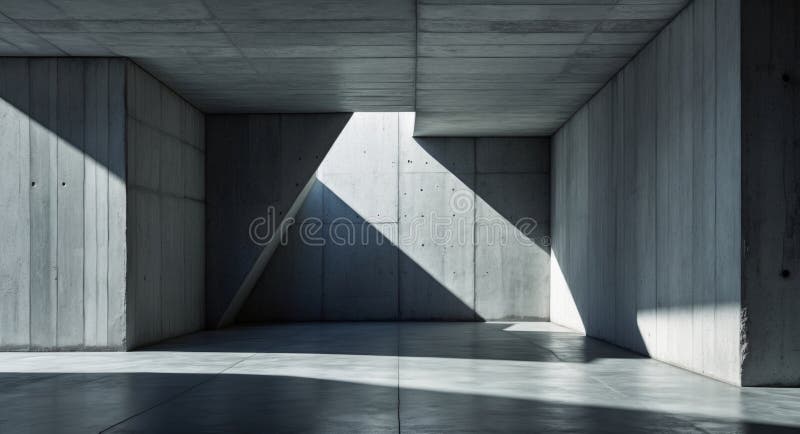 Abstract Concrete Space. Light and Shadow Play in Modern Architectural ...