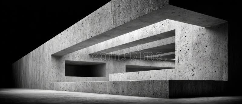 Abstract Concrete Structure: Modern Minimalist Architecture Stock ...
