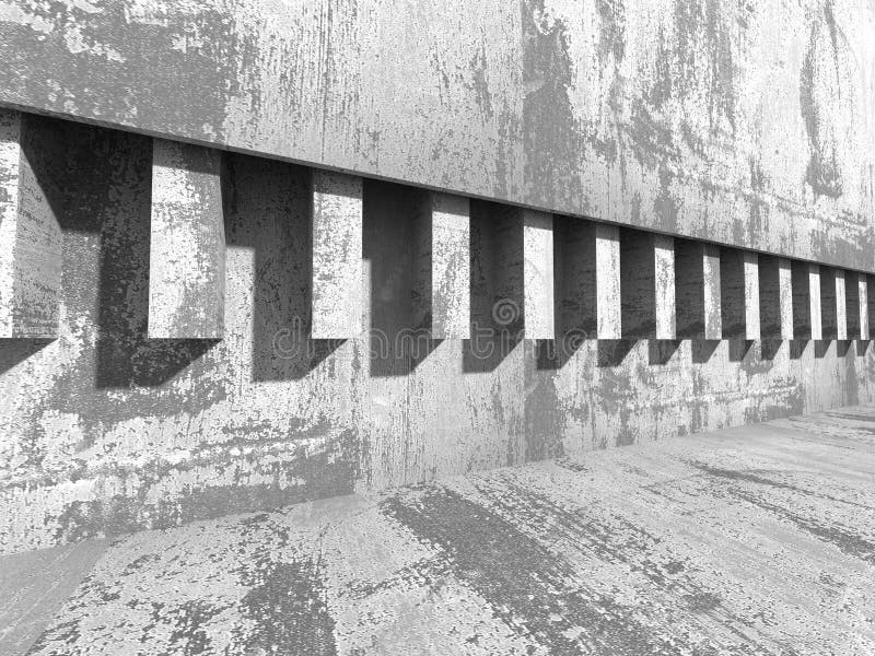 Abstract Concrete Wall Architecture Background Stock Illustration ...