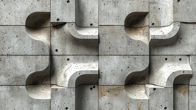 Abstract Concrete Wall Design with Unique Curves and Textures for ...