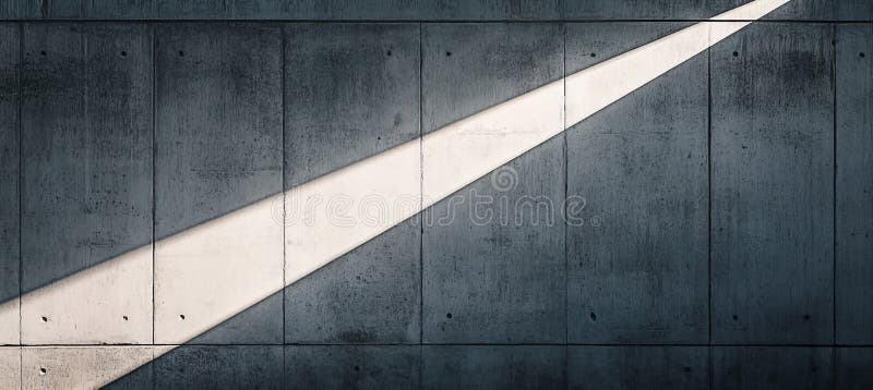Abstract Concrete Wall with Diagonal Bright Sunlight or Artificial ...