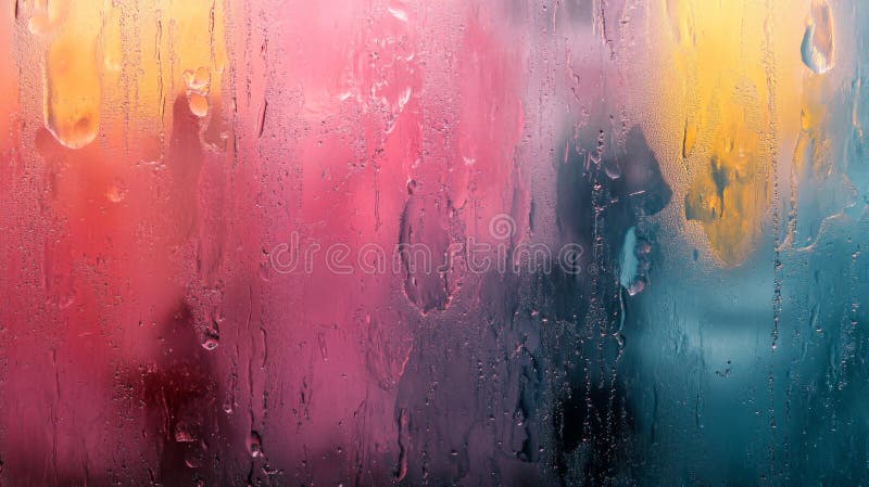Abstract Condensation Pattern on Glass Window Stock Illustration ...