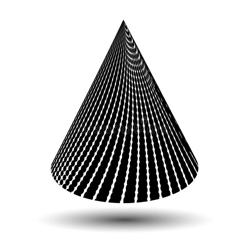 Abstract Cone With Black Circles Stock Vector - Illustration of line ...